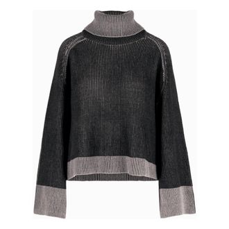 Bomboogie Femme, Pulls, Noir, Taille: 42 FR Pull en m&eacute;lange de viscose avec col roul&eacute;