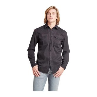 Dondup Texanisches Baumwollhemd - - Shirts - Herren - Schwarzk - L