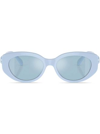Swarovski lunettes de soleil &agrave; monture papillon - Bleu
