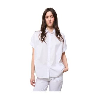 Manila Grace Kurzarmhemd - - Blouses & Shirts - Damen - Wei&szlig; - L