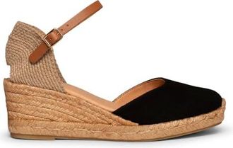 miMaO Espadrilles &agrave; Talon compens&eacute; en Cuir Altea, Noir EU 37