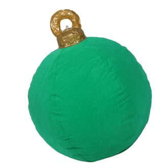 Valiclud Aufblasbare Weihnachtskugel 60cm aus Beflocktem PVC Wetterfeste Gartendekoration f&uuml;r Veranda Rasen und Party