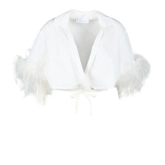 Giuseppe Di Morabito Baumwoll Top - - Blouses & Shirts - Damen - Wei&szlig; - S
