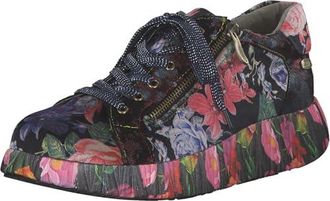 Laura Vita Laura Vita - MAGALIEO10 - Baskets Cuir et Tissu Imprimés Femme. Femme Noir EU, Noir, 37 EU