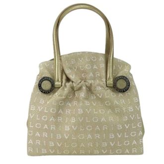 Bulgari Sac &agrave; main en toile Pre-owned - Femme - Pre-owned - Beige - Taille: ONE Size