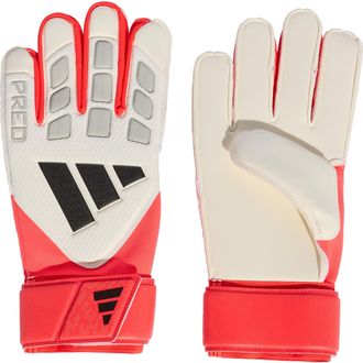 adidas Unisex Predator Goalkeeper Glove Match, White/Lucid red/Black, 11.5