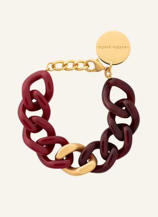 Vanessa Baroni Vanessa Baroni Armband Flat Chain Bracelet Gold Bordeaux-Bordeaux Marble By Glambou gold