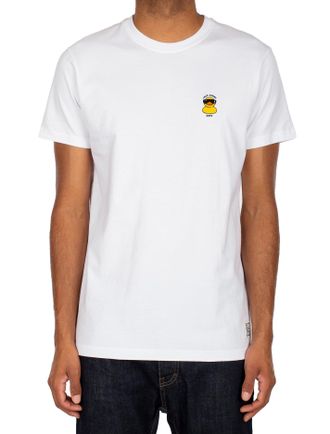 Iriedaily Herren T-Shirt Lazy Sunny Day EMB Bio-Baumwolle Regular Fit L White