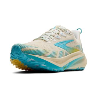 Brooks Damen Ghost Trail Vielseitiger Offroad-Laufschuh f&uuml;r raues Gel&auml;nde - Sand/Star White/Golden Hour - Gr&ouml;&szlig;e 39,5 Medium