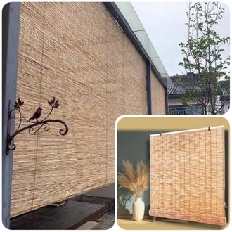 Generic Decoration Balcon Occultant,Stores À Enroulement Ventilée Dombrage Naturel Rideau Rideau Rideau Stores De Bambou Nuances Romaines Romaines Convient Po