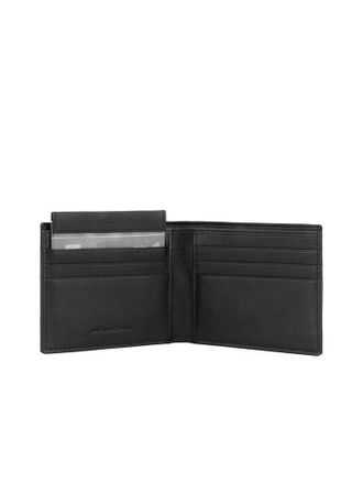 Piquadro Mens Wallet Black Recycled Polyester Bags
