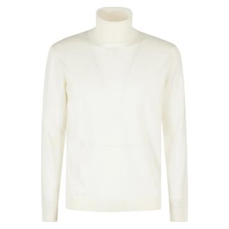 Roberto Collina Eleganter Ecru Dolcevita Pullover - - Knitwear - Herren - Wei&szlig; - XL