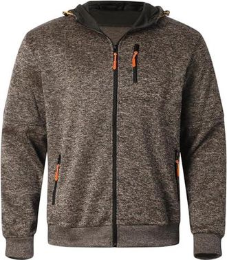 Generic WAZHAKU Sweat à capuche pour homme - Fermeture éclair - Couleur unie - Avec capuche - Manches longues - Veste légère à capuche - Décontractée - Veste 