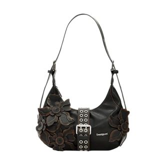 Desigual Femme, Sacs, Brun, Taille: ONE Size Sac &agrave; main avec bandouli&egrave;re et fermeture &eacute;clair