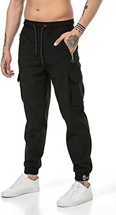 Red Bridge Jogger Pants Pantalons de survêtement Sweat-Pants Cargo Coton Noir XL