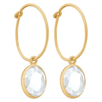 Frk. Lisberg Femme, Accessoires, Jaune, Taille: ONE Size Boucles doreilles cr&eacute;oles