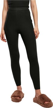 Urban Classics Damen Ladies Rib Knit Leggings Yoga Pants, Schwarz, 5XL EU