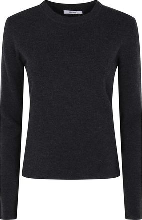 Max Mara Femme, Pulls, Gris, Taille: 42 FR Pull ras du cou en maille fine