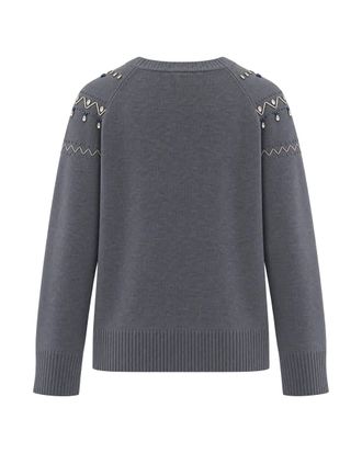 Liu Jo Jewel Jumper Sweater - Gray