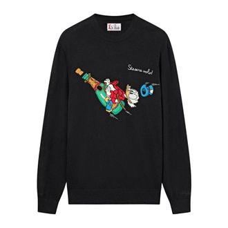 MC2 Saint Barth Heron Rundhals-Pullover - - Knitwear - Herren - Schwarzk - ONE SIZE
