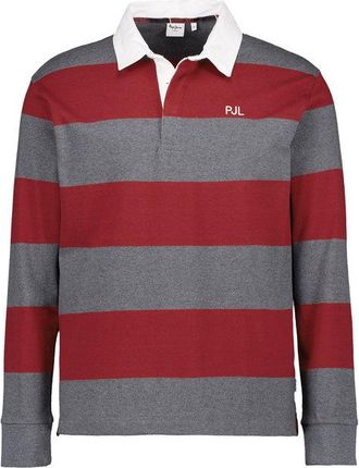 Pepe Jeans London Herren Polo-Shirt grau Baumwoll-Jersey gestreift