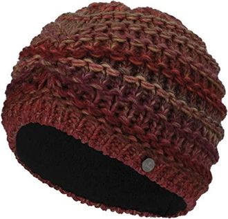 Lierys Turban en Tricot Alesund Femme - Made in Germany Bonnet pour lhiver avec Doublure, Doublure Hiver Automne-Hiver - Taille Unique ch&acirc;tain