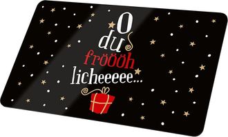 Gilde Fr&uuml;hst&uuml;cksbrettchen Brotbrett O du fr&ouml;&ouml;&ouml;h licheeeee 23,5x14cm