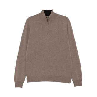 Corneliani Half-Zip Rollkragenpullover - - Knitwear - Herren - Braun - M