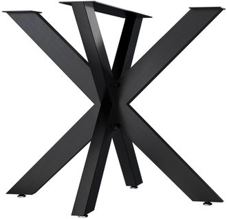 Clp Tischbeine Hardwick I Tischkufen f&uuml;r DIY-Tische mit H&ouml;he 71 cm I Sternf&ouml;rmiges Tischgestell aus pulverbeschichtetem Stahl, Farbe:Industrial schwarz, G