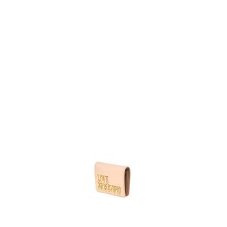 Love Moschino Femme, Accessoires, Beige, Taille: ONE Size Portefeuille textur&eacute; en similicuir