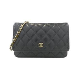 Chanel Pre-owned Timeless Classic Caviar Skin Chain Wallet - - Pre-owned - Damen - Schwarzk - ONE SIZE