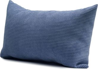 Gözze Kissen Capri, Dekokissen in Feincord-Optik, Weiches Sofakissen mit Füllung, 100% Polyester, 30 x 50 cm - Dunkelblau