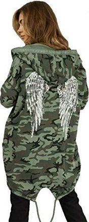 Fashion Forms Sweat à capuche surdimensionné pour femme avec ailes dange à paillettes - - Taille Unique