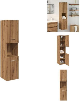 vidaXL Bad-H&auml;ngeschrank Artisan-Eiche 30x30x130 cm Holzwerkstoff - Bad-H&auml;ngeschrank - Bad-H&auml;ngeschr&auml;nke - Badschrank - Badezimmerschrank