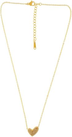 Dansk Copenhagen Glitzerndes Herz-Halskette Wasserdicht - - Accessories - Damen - Gelb - ONE SIZE