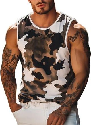 Generic D&eacute;bardeur ray&eacute; pour homme d&eacute;contract&eacute; tendance &agrave; rayures avec blocage des couleurs, coupe ample, d&eacute;bardeur de sport et de fitness, bleu, XXL