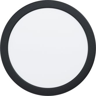 Eglo LED Einbaustrahler Fueva 5, Ø 21,6 cm, Spot aus Stahl und einer Kunststoff Leuchtfläche, Einbauleuchte in Schwarz, Weiß, Einbauspot flach, geringe Ein