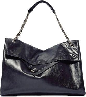 Orciani sac porté épaule Venus Gotham à boucle format moyen - Noir