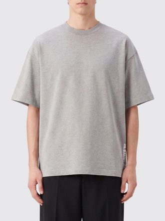 Jil Sander T-shirt coupe d&eacute;contract&eacute;e en coton avec logo imprim&eacute;