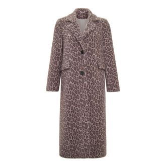 Cesare Gaspari Langer Kunstpelzmantel Bianca - Leopard - - Coats - Damen - Braun - XL