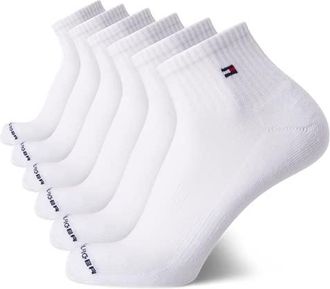Tommy Hilfiger Lot de 6 paires de chaussettes de sport pour homme - Chaussettes de sport rembourrées pour homme - Taille de chaussure : 40-46, blanc, Blanc, 7-12
