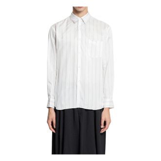 Comme Des Gar&ccedil;ons Homme, Chemises, Blanc, Taille: S Chemise en Satin Ray&eacute;e Multicolore