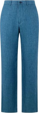 Brooks Brothers Homme, Pantalons, Bleu, Taille: W44 Linen Herringbone Pantalons