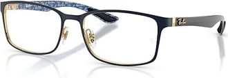 Ray-Ban Rb8424 Optics Arista Gold Fassung Klar Glas Polarisiert 55-18