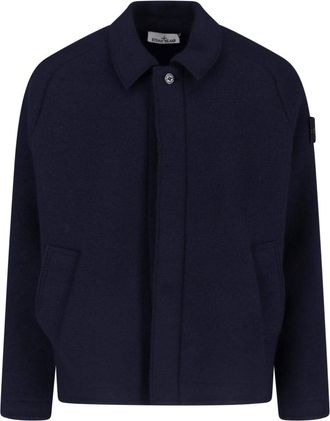 Stone Island Jacke Aus Reiner Wolle