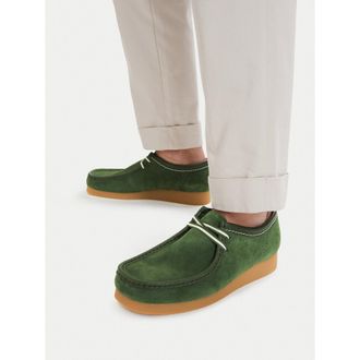 Clarks Halbschuhe Clarks Wallabee EVO 26186170 Gr&uuml;n