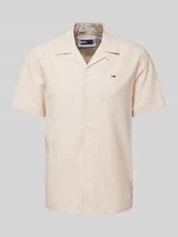 Tommy Jeans Regular Fit Freizeithemd aus Baumwoll-Leinen-Mix