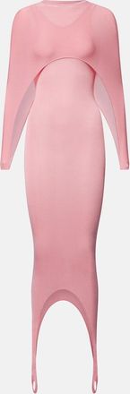 Alaia Ala&iuml;a Asymmetrisches Midikleid aus einem Seidengemisch