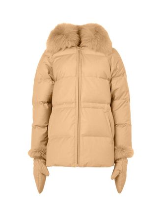 Yves Salomon Fur-Trimmed Down Down Coat
