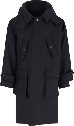 Caruso Manteau Au Genou - Noir